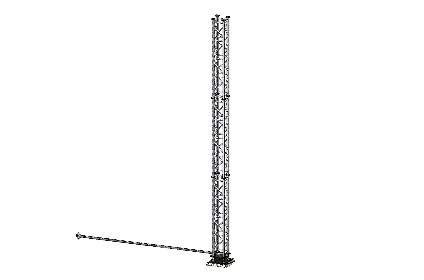 AL500 Square Aluminium Free-Standing Hinged Lattice Tower up to 9m with Gin pole | Fabrication ...